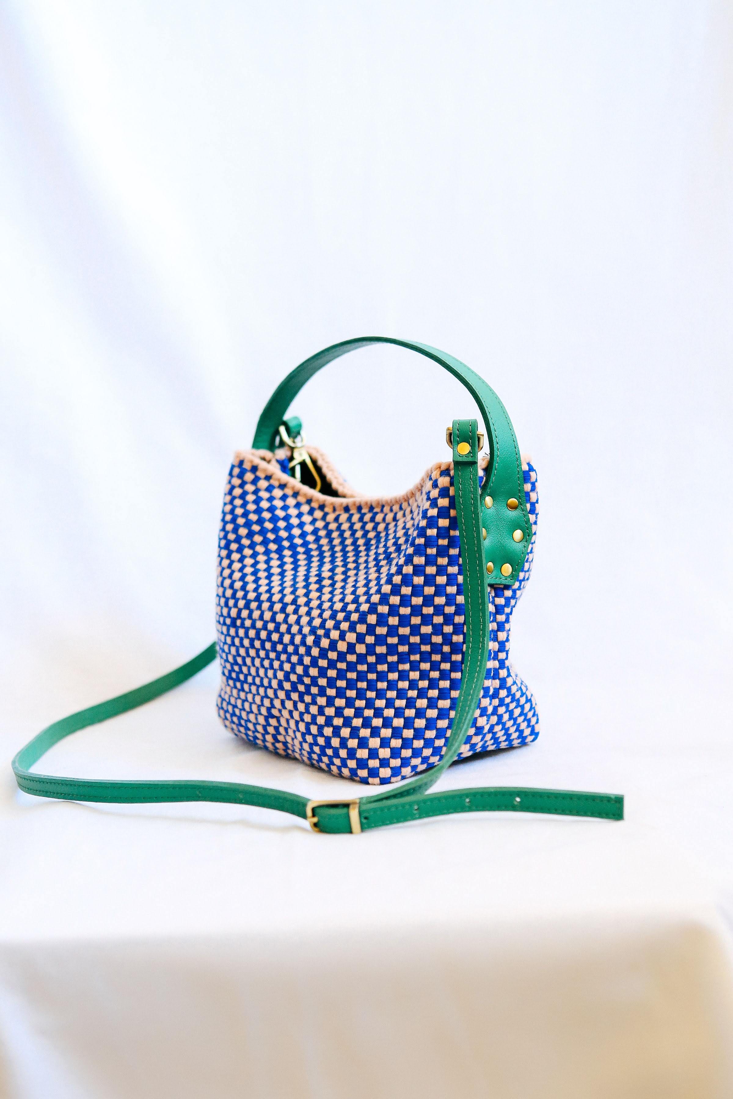 Buslo Micro Checkerboard Cobalt & Blush