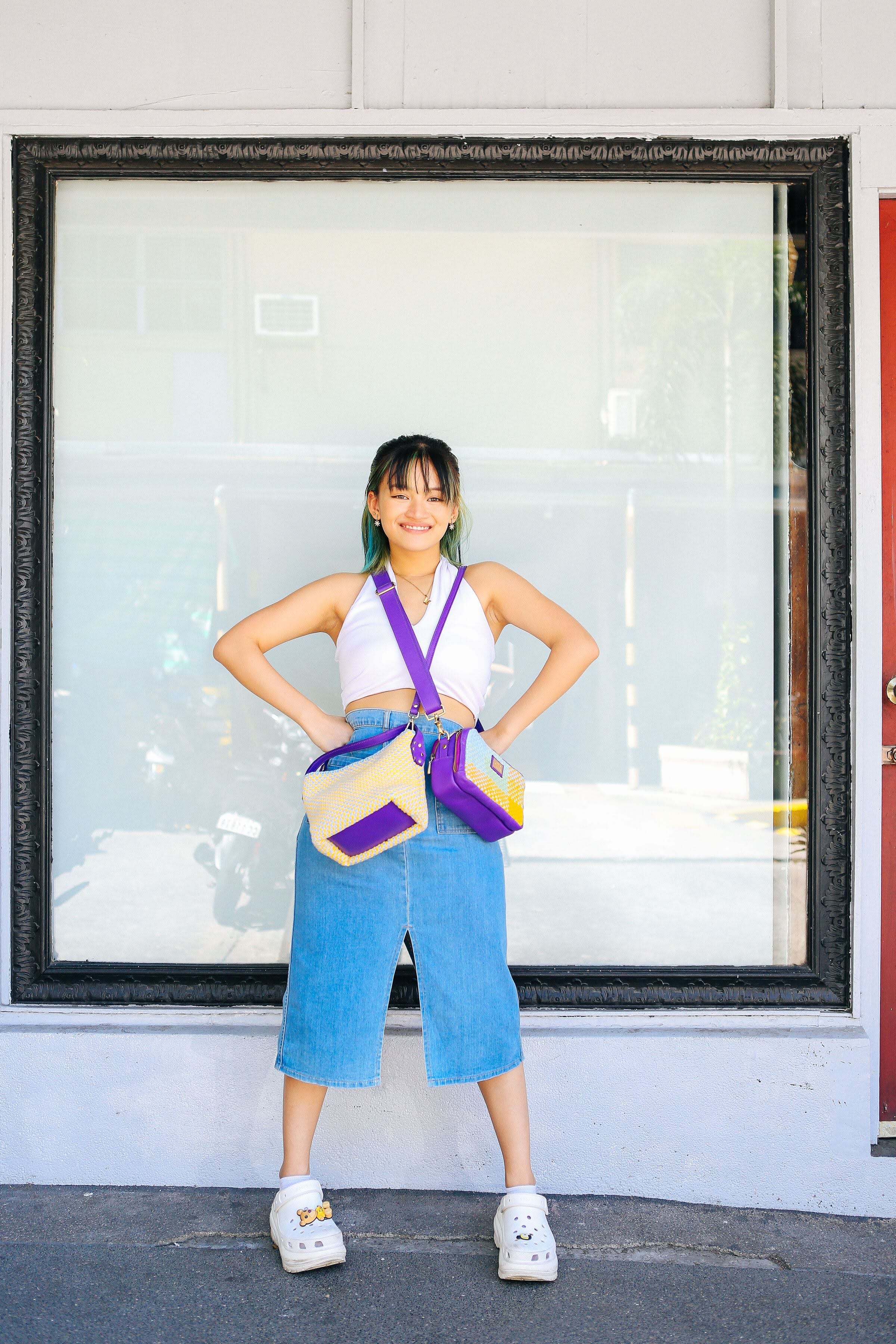 Buslo Micro Checkerboard Sky & Canary