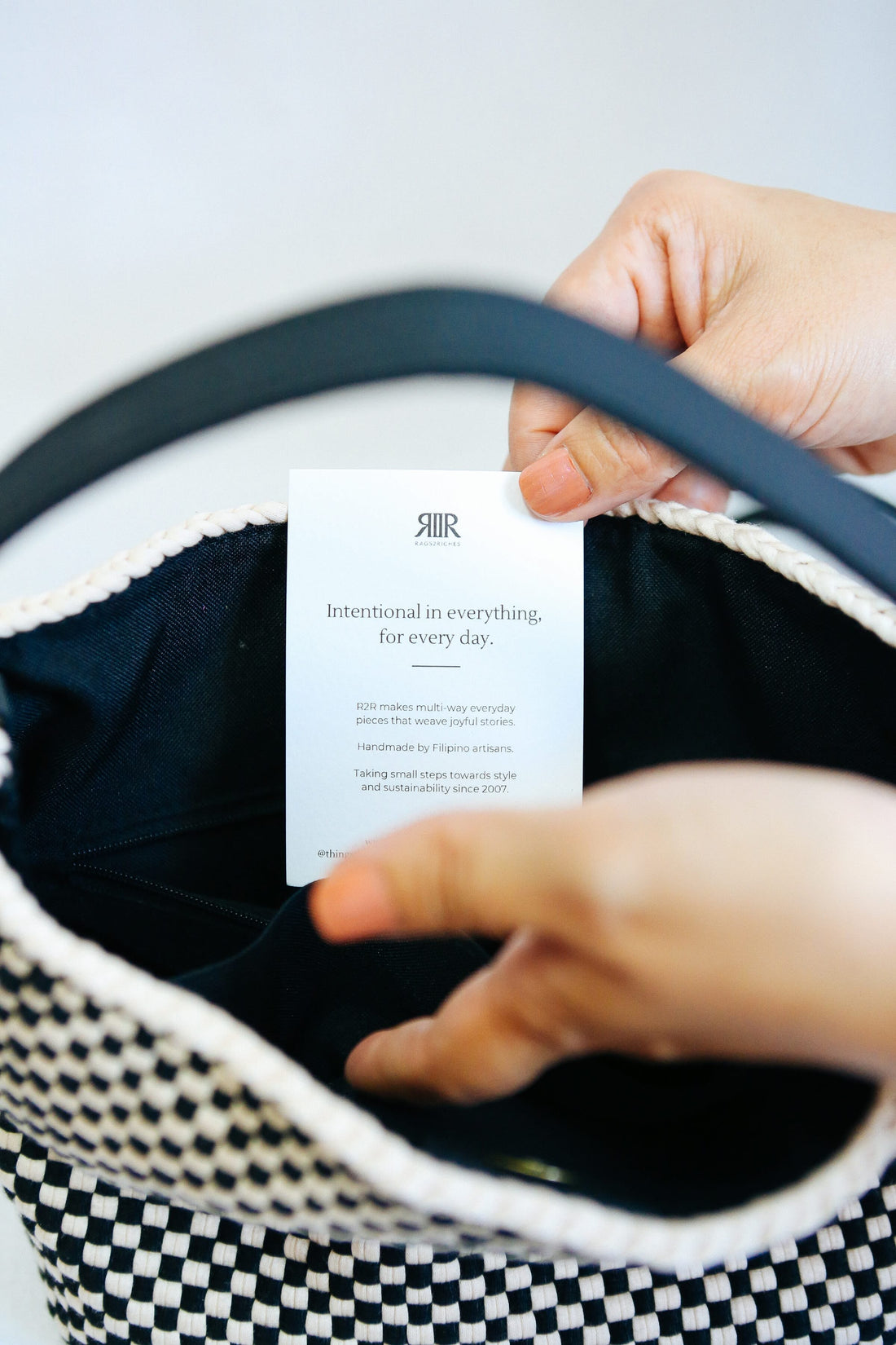 Buslo Mini Checkerboard Black & Beige