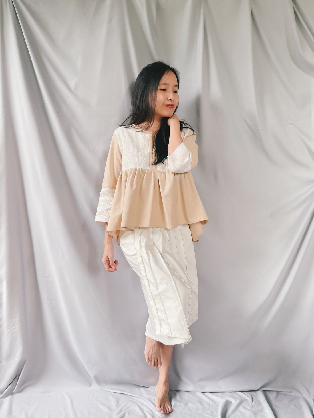 Gabi Blouse in Beige